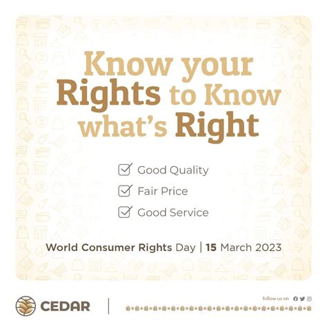 Cedar Retail On Linkedin Rights Of Each Consumer Deserve To Be