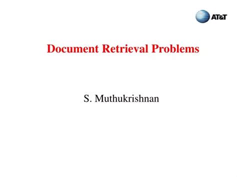 Ppt Document Retrieval Problems Powerpoint Presentation Free Download Id4454760