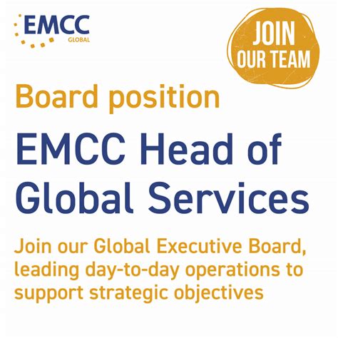 Emcc Global On Linkedin We Are Looking For A Head Of Global Services To Join Our Emcc Global