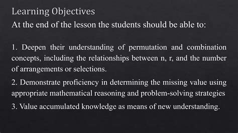 Finding The Unknown Permutation And Combinationpptx
