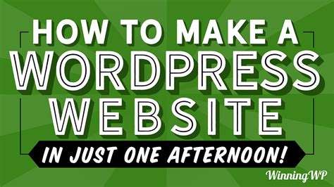 how to make a wordpress website a step by step video tutorial