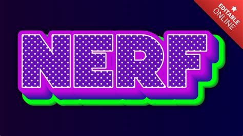 Nerf | Vintage Pop Art Retro 3D | Text Effect Generator