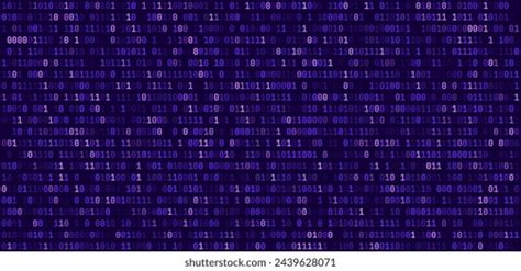 Abstract Blue Binary Software Programming Code Stock Vector Royalty