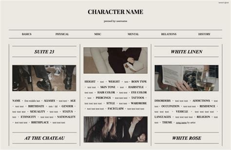GOOGLE DOCS TEMPLATE XIII CHATEAU Single Muse Template Rules I Please Don T Remove