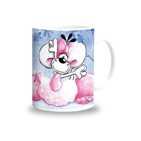 Diddl Is Back Mug En Céramique Diddlina Ballerina Bleu