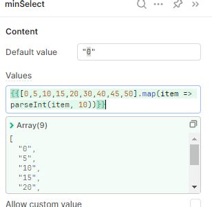 Select Input Values Array As Number App Building Retool Forum