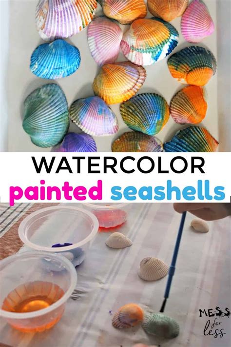 Watercolor Painted Seashells Summer Preschool Crafts Beach Crafts
