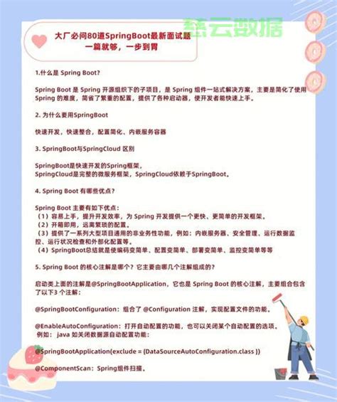 Spring Boot基础面试问题（一） 技术分享 云服务器