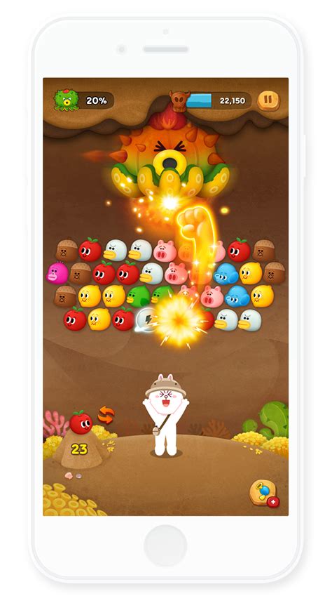 LINE Bubble Game UI Design Behance