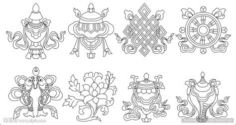 吉祥八宝设计图其他素材底纹边框设计图库昵图网