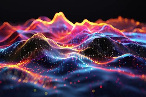 Graphic Black Background Depth Of Field Effect Model Made Up Of