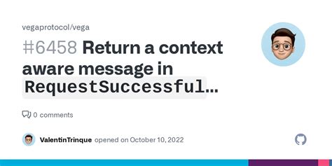 Return A Context Aware Message In `requestsuccessful` Interaction · Issue 6458 · Vegaprotocol