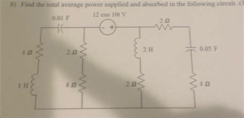 Solved Find The Total Average Power Supplied And Absorbed In