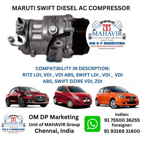 Maruti Swift Dsl Compressor At ₹ 14865 Truck Ac Compressor In Chennai Id 2854048580912