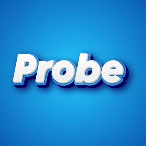 Premium Photo Probe Text Effect Gold  Attractive Background Card Photo