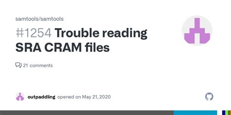 Trouble Reading Sra Cram Files · Issue 1254 · Samtools Samtools · Github