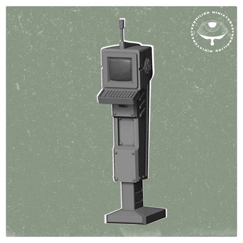 D Printable Wasteland Terminal By Vermilion Miniatures D Printable Wasteland Terminal By Vermilion Miniatures