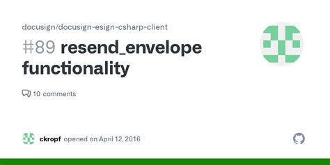 Resend Envelope Functionality Issue Docusign Docusign Esign Csharp Client Github