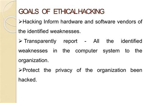 Presentation On Ethical Hacking Introduction Of Ethical Hacking Types Of Ethical Hacking