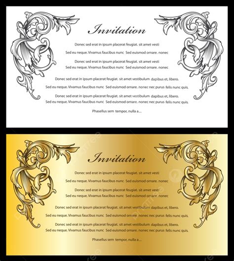 빈티지 초대 카드 장식 화려한 템플릿 Psd 다운로드 디자인 자료 다운로드