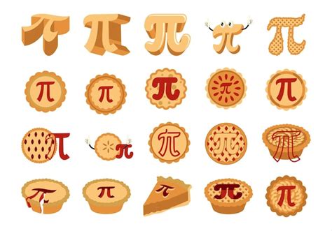 Premium Vector Pi Day Cartoon Element Collection