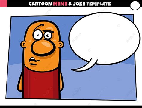 Meme Cartoon Template Featuring Comic Man And Speech Bubble Vector