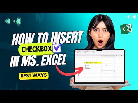 How To Insert Checkboxes In Excel Add A Checkbox In Excel YouTube