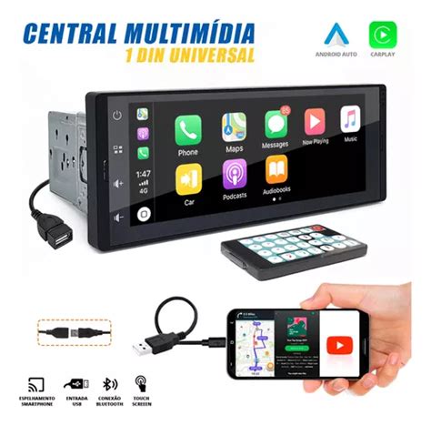 Central Multimídia 1 Din Palio G2 2002 Carplay Android Auto Parcelamento Sem Juros