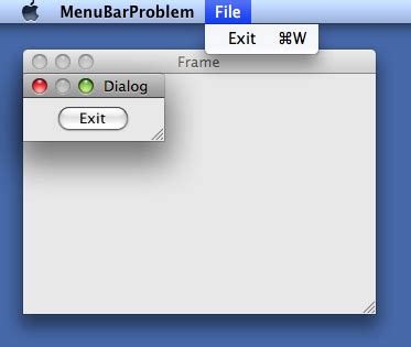 Macos Java JDialog Messes Up JMenuBar On Mac Stack Overflow