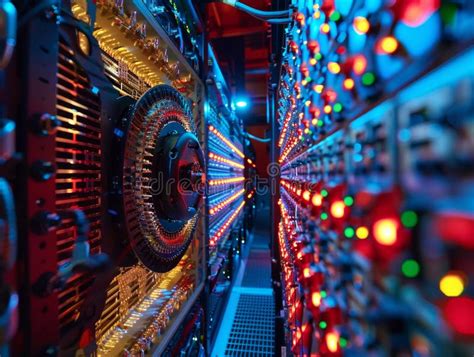 Supercomputer Processor Server Room Advanced Chip Quantum Computing Silicone Computation Ai