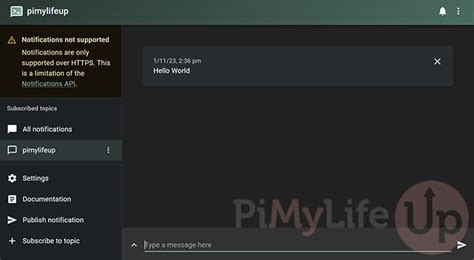 Installing The Ntfy Push Notification Server On The Raspberry Pi Pi My Life Up
