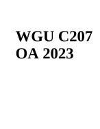 WGU C OA Partial Test Questions With Answers WGU C Data Driven Decision Making OA Test