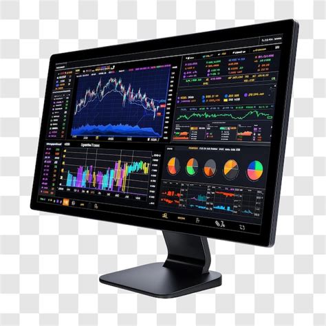 modern monitor displaying financial data analytics premium ai