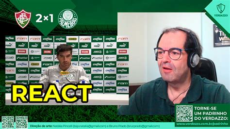 React Coletiva Abel Ferreira Fluminense 2x1 Palmeiras Verdazzo