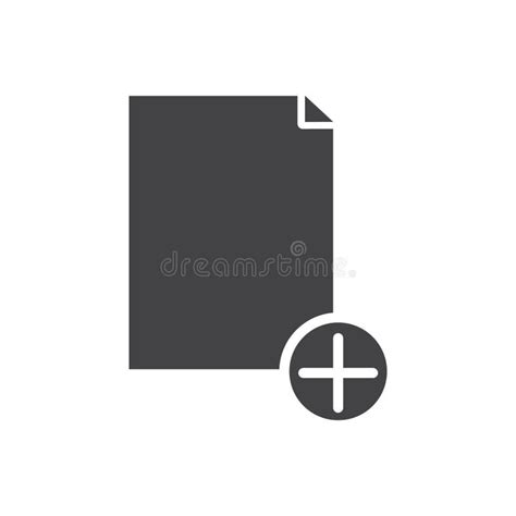 Add Document Icon Flat Simple Outline Set Stock Illustration Illustration Of Page Outline