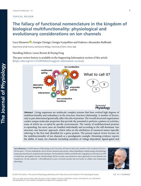 Pdf The Fallacy Of Functional Nomenclature In The Kingdom Of Biological Multifunctionality