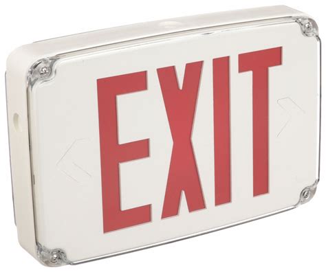 With Battery Backup Red Exit Sign 46c213 Wlte W 2 R El Grainger