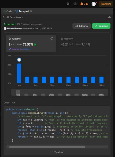 michael farmer on linkedin day 748 of daily leetcode 1400 construct