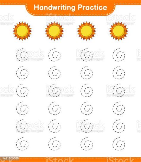 필기 연습 태양의 추적 라인 교육 어린이 게임 인쇄 워크시트 벡터 일러스트 레이 션 0명에 대한 스톡 벡터 아트 및 기타 이미지 0명 개발 공부 Istock