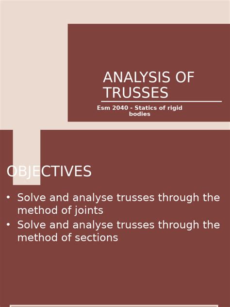 Analysis Of Trusses Pdf