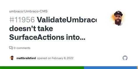 Validateumbracoformroutestringattribute Doesnt Take Surfaceactions Into Account · Issue 11956