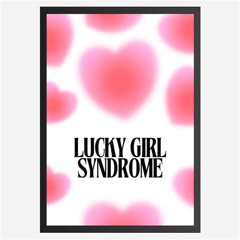 Lucky Girl Syndrome Wall Art A3 Size Photo Frame 297 X 420 Mm Virksha