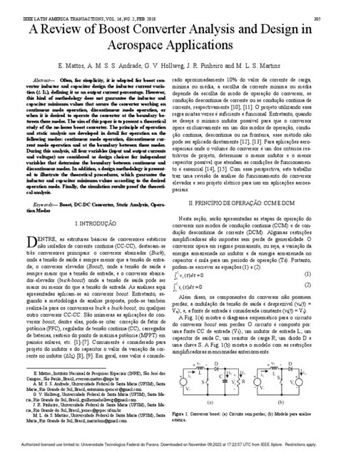 A Review Of Boost Converter Analysis And Design In Aerospace