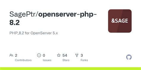 github sageptr openserver php 8 2 php 8 2 for openserver 5 x