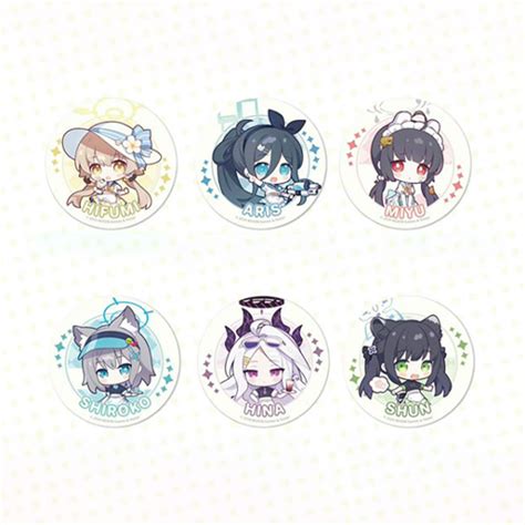 [입고 완료] 블루 아카이브 카페 콜라보 공식 미니 캐릭터 캔 뱃지 랜덤 단품 블아 블루아카 애니 공식 굿즈 도키도키굿즈