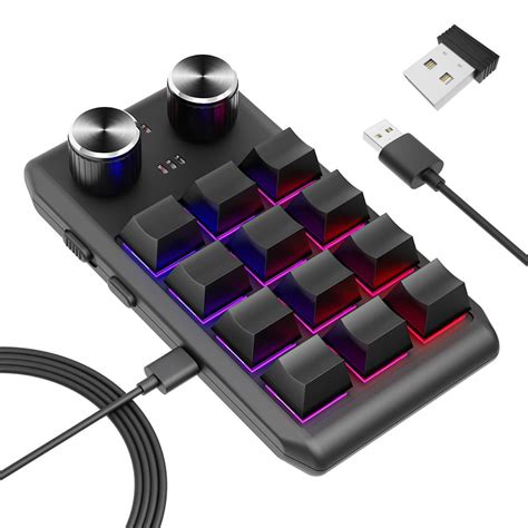 12 key keyboard custom shortcuts rgb programmable keys bluetooth