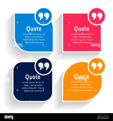 Quotes Text Bubbles In Various Geometric Shapes Stock Vector Image