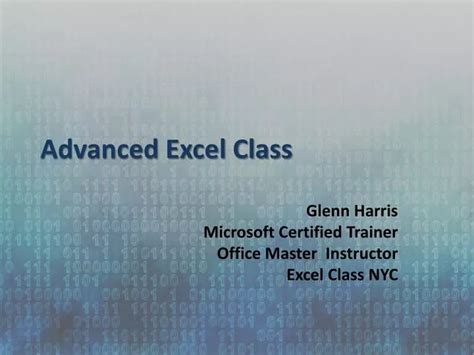 Ppt Advanced Excel Class Powerpoint Presentation Free Download Id