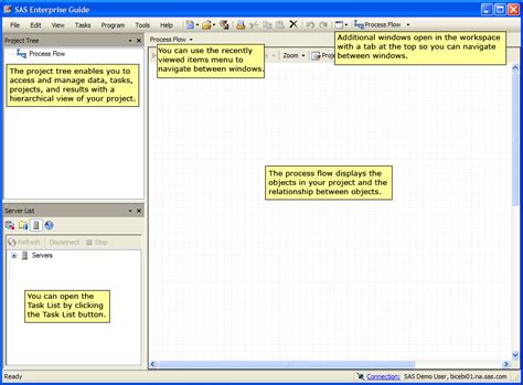 sas enterprise guide workspace