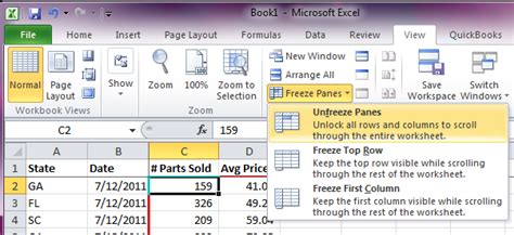 How To Freeze Multiple Panes In Excel 2010 Porchina
